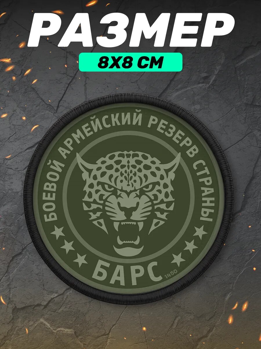 Шеврон на липучке барс — фото 1