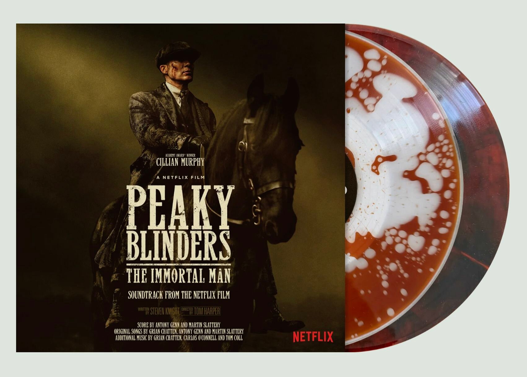 Жидкость Внутри Винила, Peaky Blinders The Immortal Man OST (Whisky Liquid-Filled, Brown-Black Marble UK Limited) Цвет Жидкости: "Виски", Ультра-Редкая Виниловая Пластинка, Саундтрек Острые Козырьки