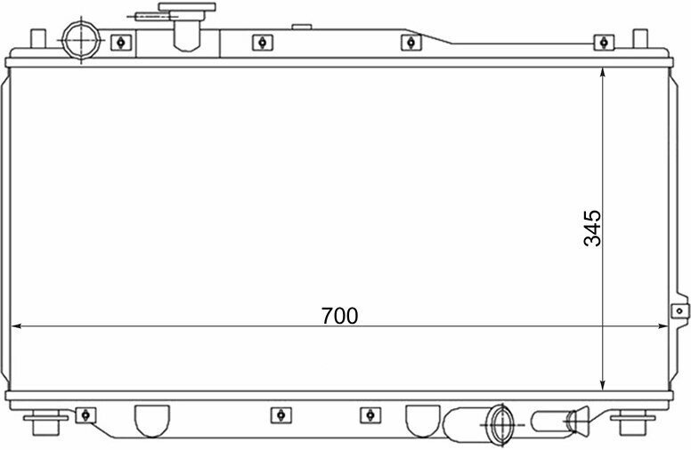 Радиатор SAT ST-01-0033 Kia Spectra 00-11 / Sephia 98-04