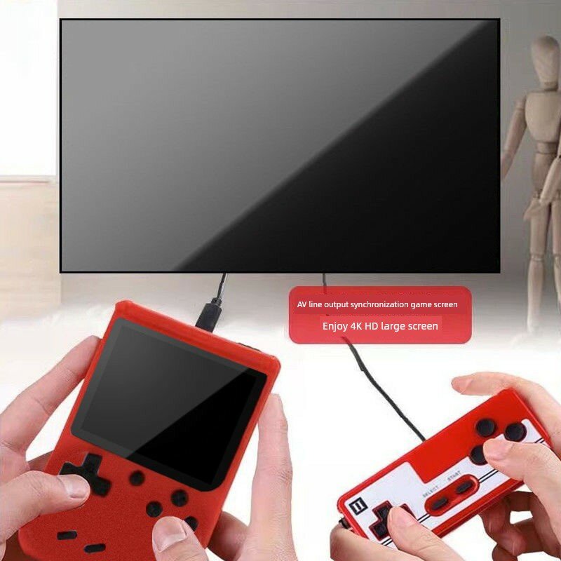 SUP новая черная портативная игровая консоль с 500 играми, 3-метровым TV-кабелем, двухигровая