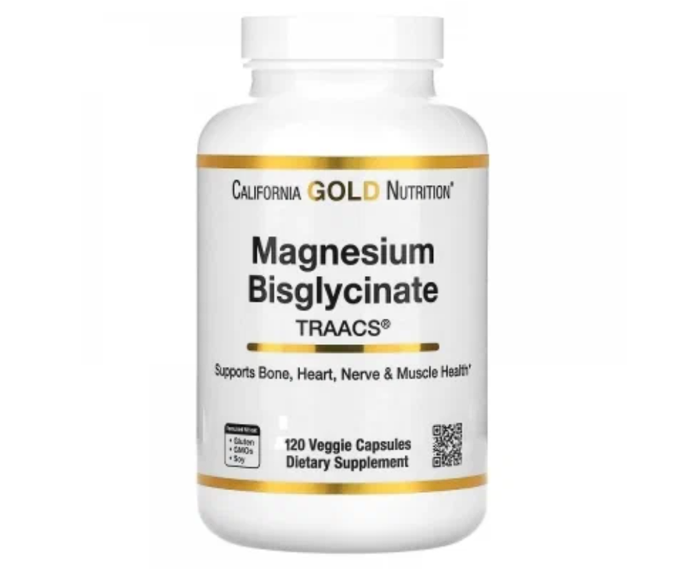 Магний California Gold Nutrition, 100мг, для нервной системы, 120 капсул