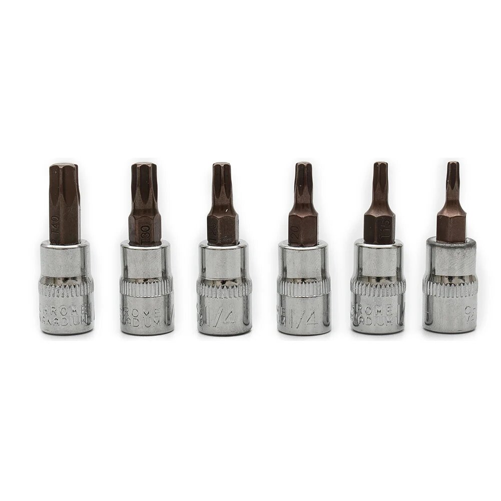Набор торцевых головок Torx 1/4", 6 шт, 3-8 мм