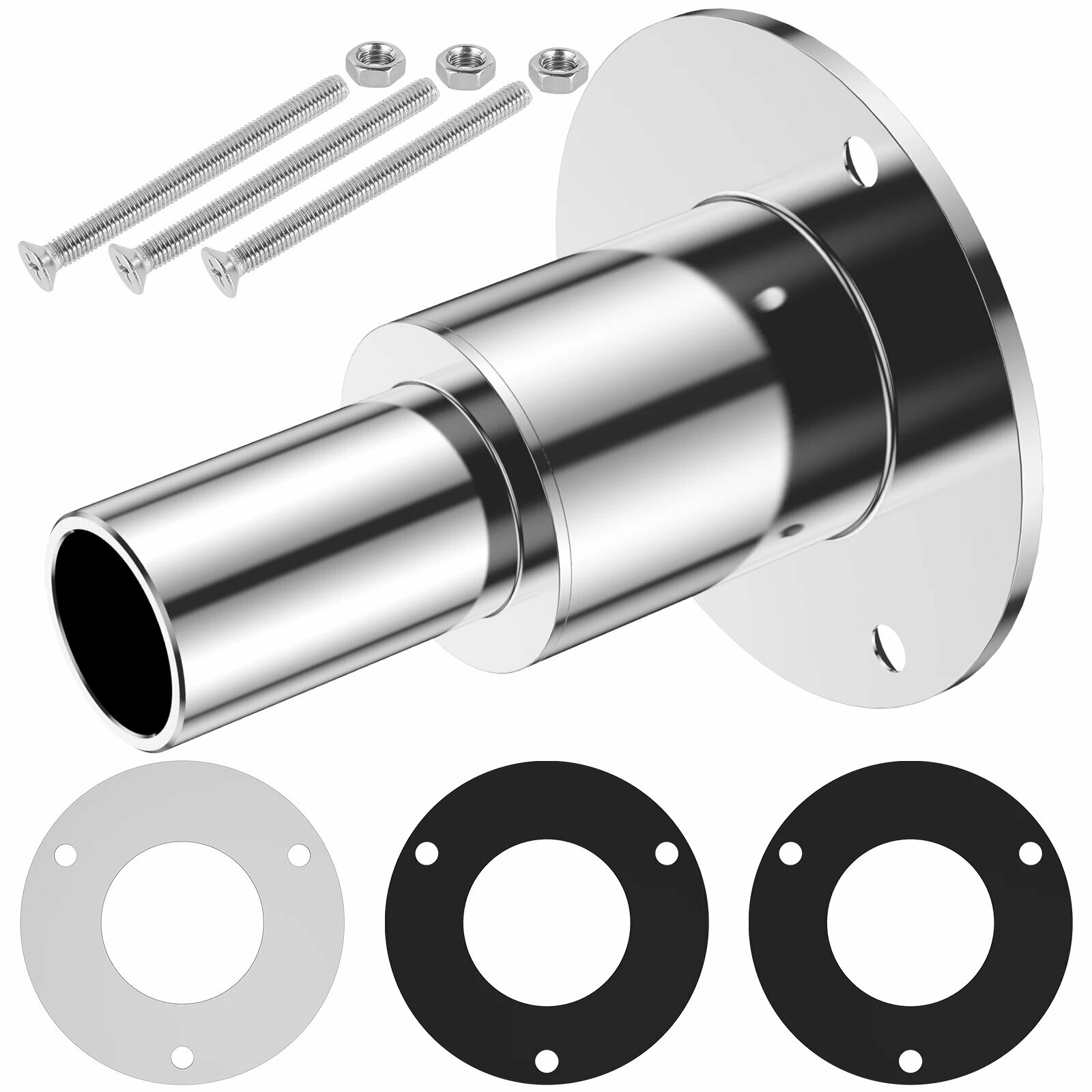 Морской фитинг выхлопной трубы из нержавеющей стали 316, 24 мм, silver style2