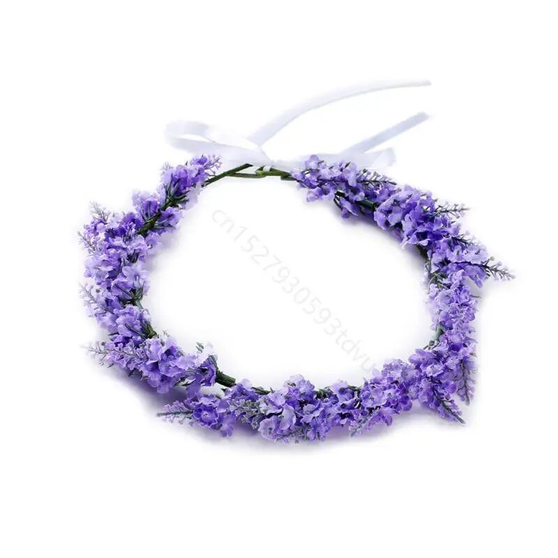 Лавандовый цветочный ободок Light for purple