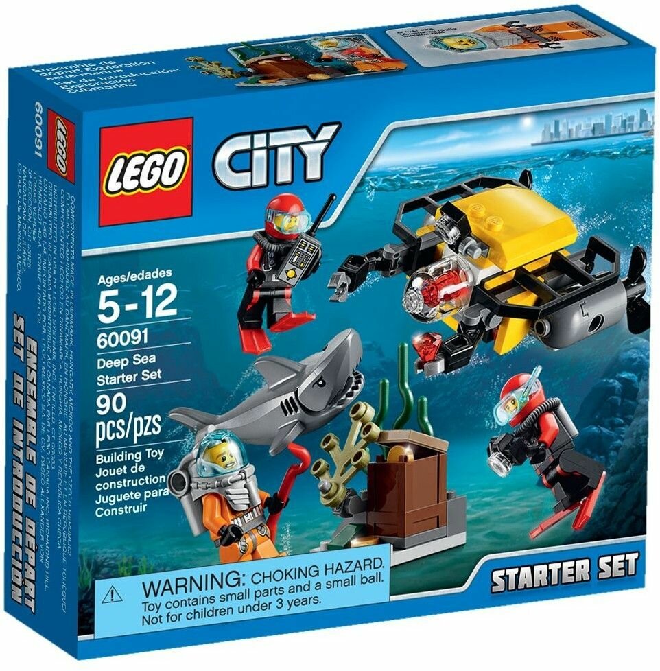 Конструктор LEGO City 60091 Набор для начинающих "Исследование морских глубин"