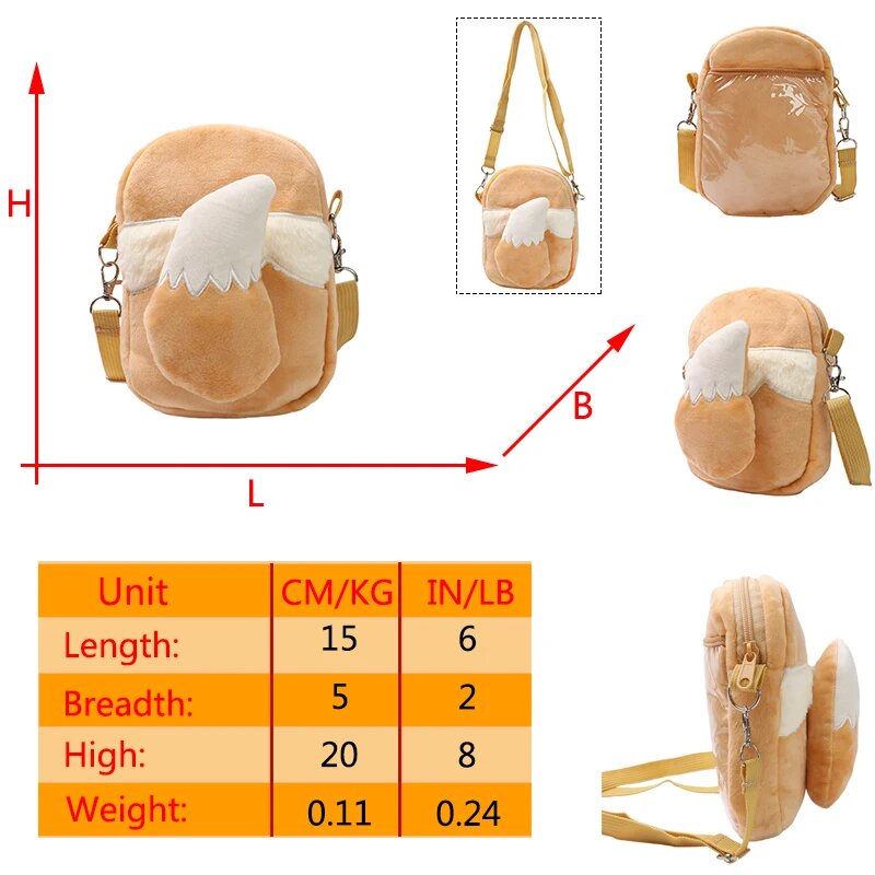 TAKARA TOMY Плюшевая сумка-рюкзак Покемон Бежевый, Eevee shoulder bag