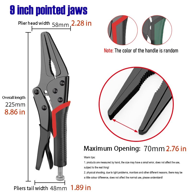 Плоскогубцы 9" Pointy Mouth, 2.28 in, 1.89 in, 2.76 in