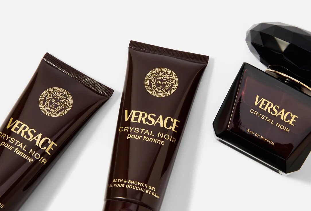 Versace CRYSTAL NOIR Подарочный парфюмерный набор 3 шт