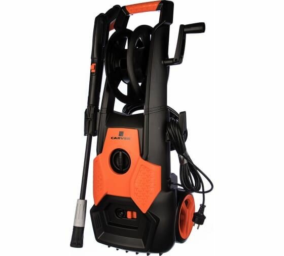 Мойка CARVER CW-1801D (1800Вт,100-130бар,6-7л/мин, алюм, шланг 5м, самовсас, колеса, катушка) 7.7кг