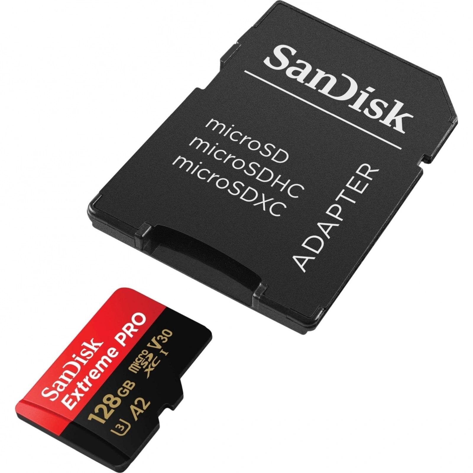 Micro SDXC карта памяти Sandisk Extreme Pro 128GB 200MB/s UHS-I