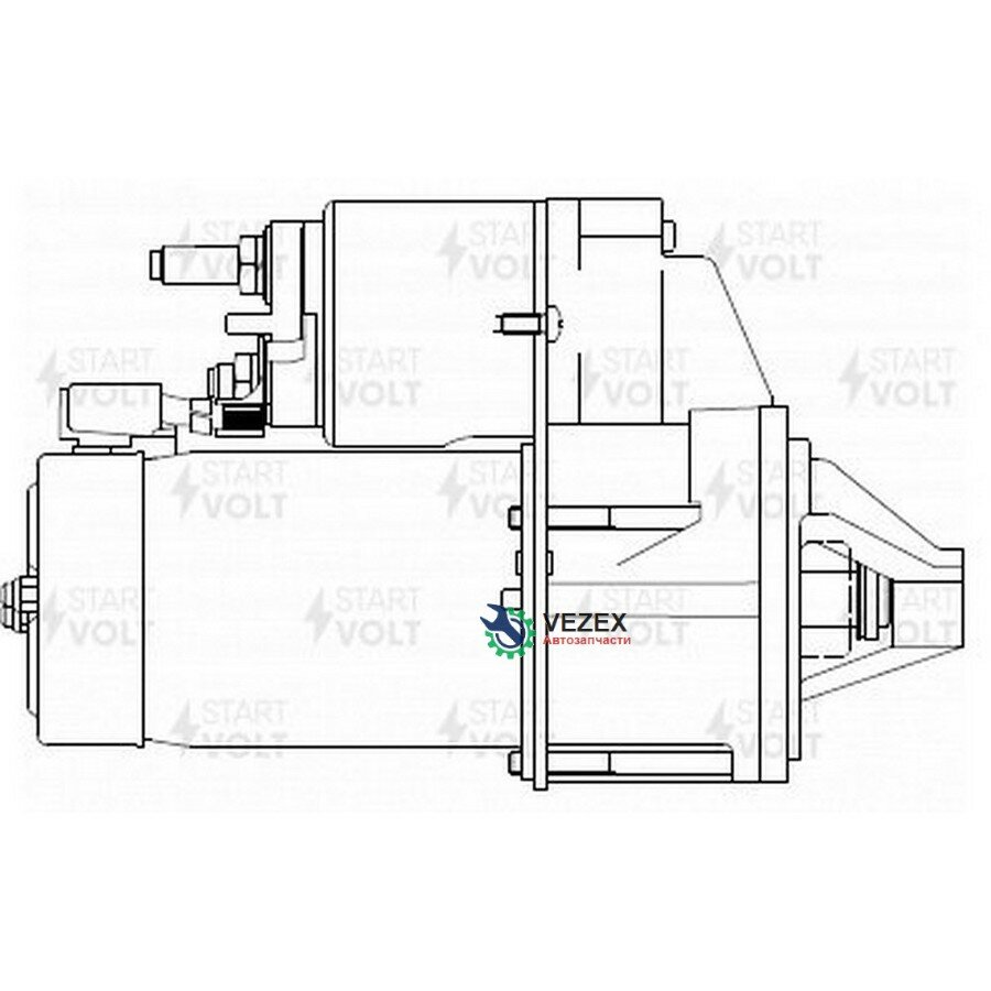 STARTVOLT LST 1113 Стартер для а/м Mitsubishi Carisma (00-)/Space Star (00-) 1.6i/1.8i MT 1,3кВт (LSt 1113)