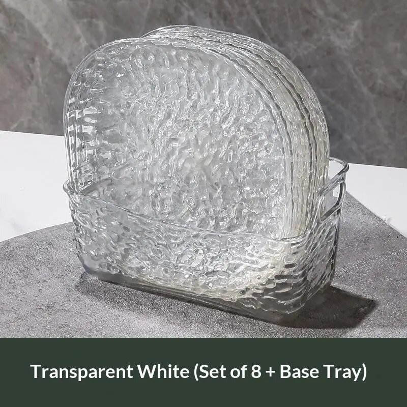 Набор тарелок HUXUAN из нержавеющей стали 8 шт. one size White