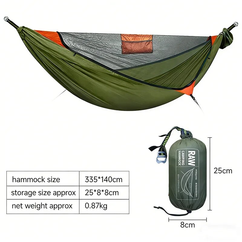 Гамак TRAVELER Bushcraft С Москитной Сеткой, Быстрая Установка, Защита От Опрокидывания, Для Hommock