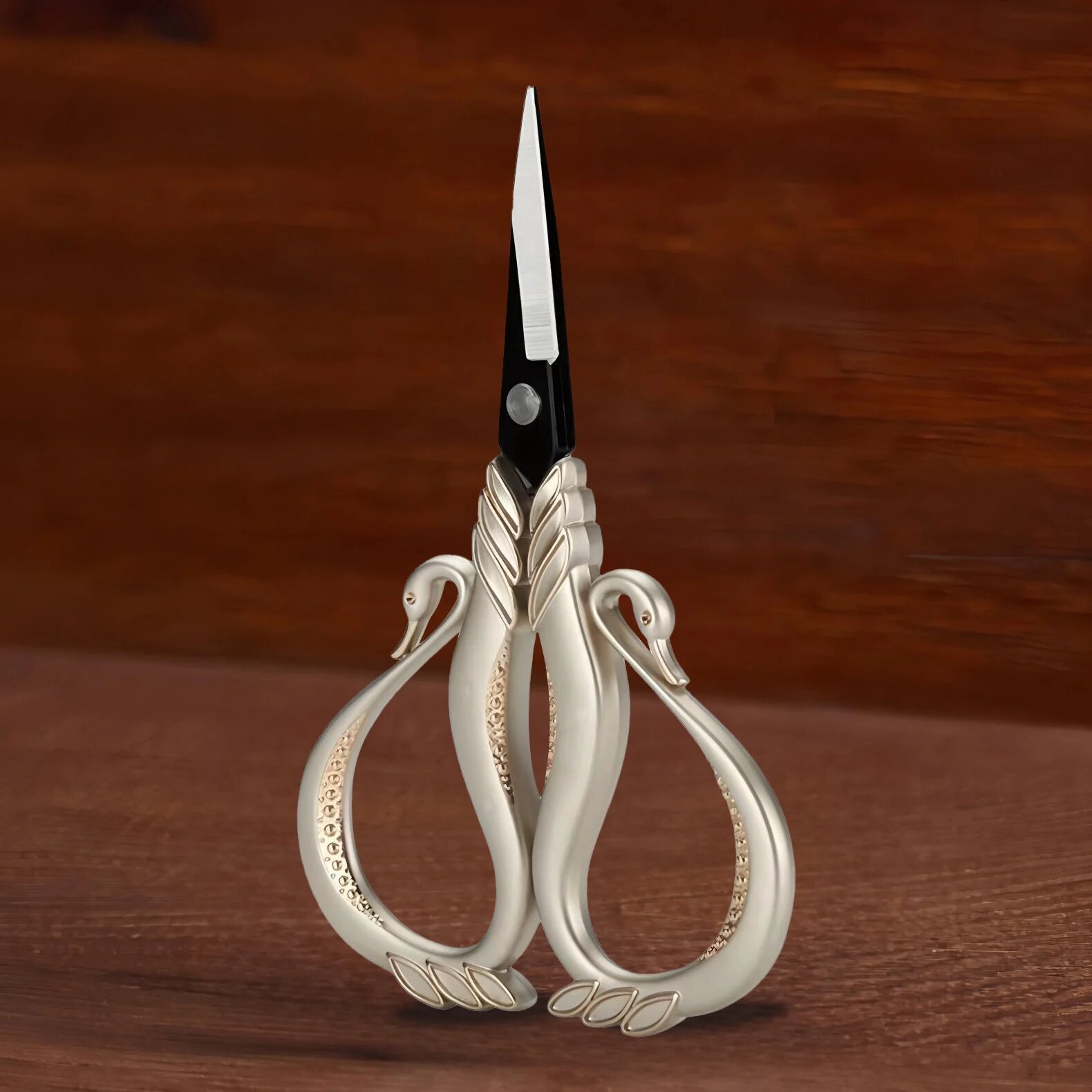 Ножницы декоративные "Лебеди", Scissors-Beige