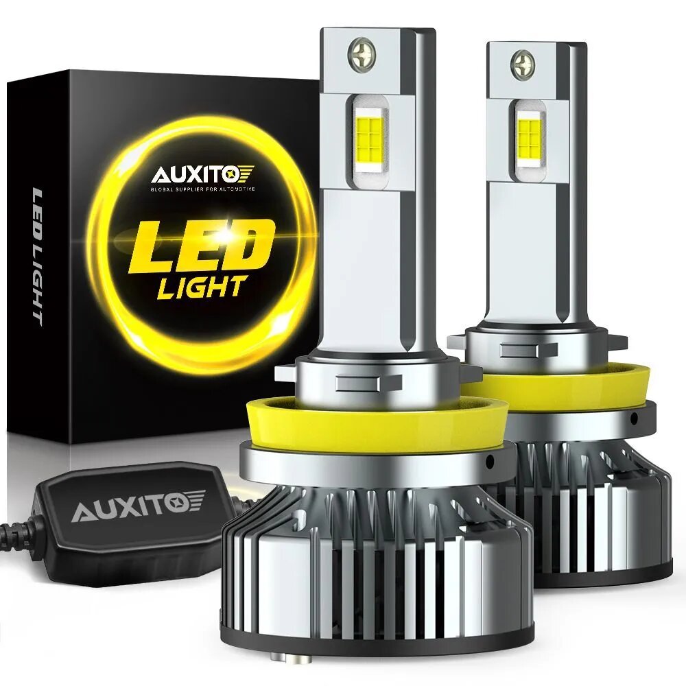 AUXITO Лампа LED автомобильная H11/H8/H9, 2 шт. для ближнего/дальнего света