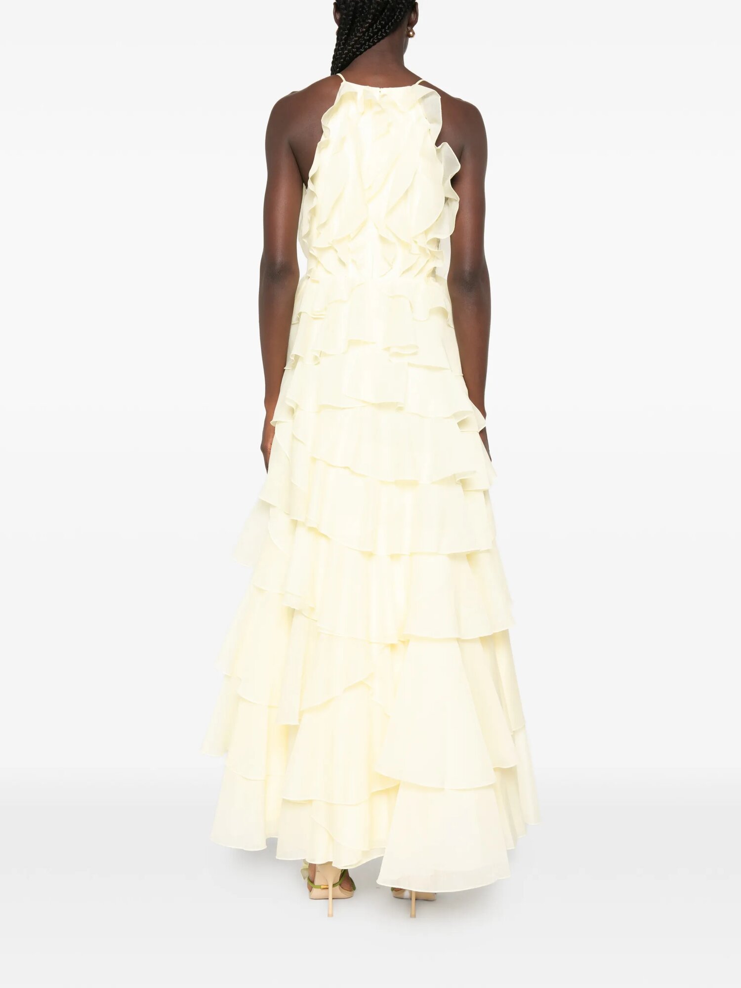 Платье Aje Cleo ruffled maxi dress, размер 4, yellow — фото 1