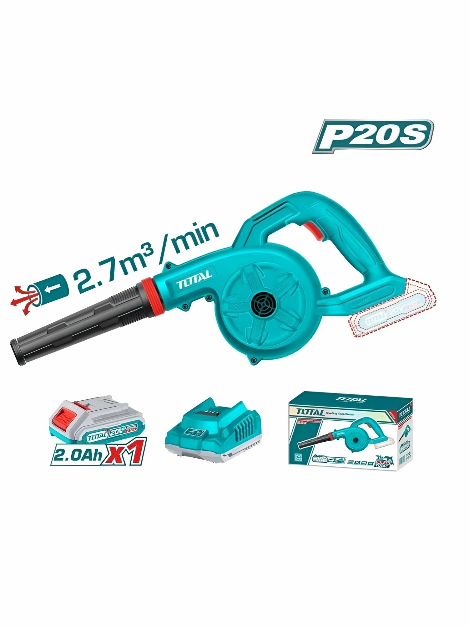 Воздуходувка аккумуляторная TOTAL TABLI20781
