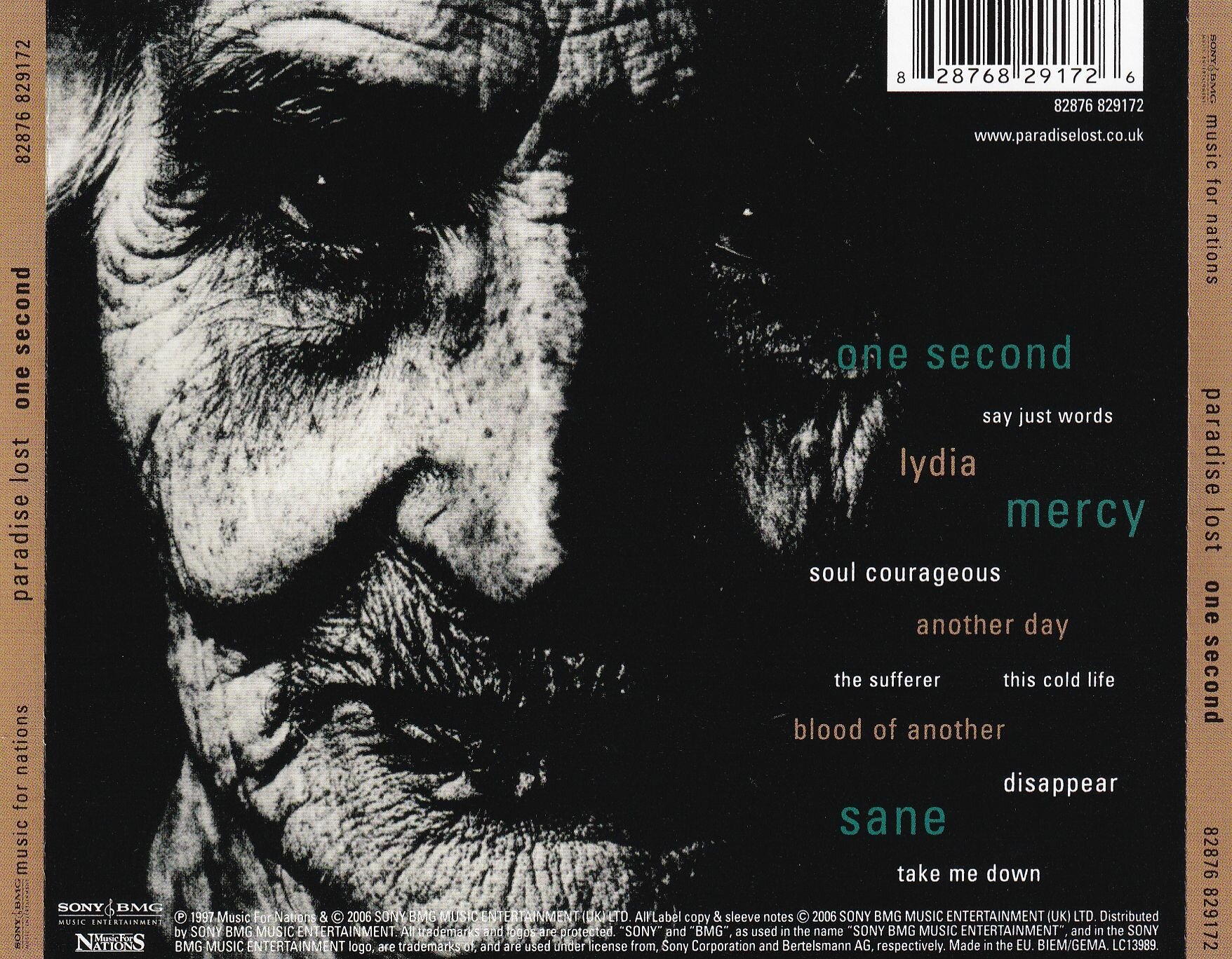 Paradise Lost - One Second, 1997, 12-page, CD-Аудио — фото 1