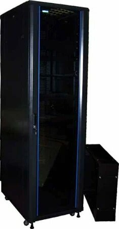 Шкаф серверный Lanmaster (TWT-CBB-22U-6X8-G1) напольный 22U 600x800мм пер. дв. стекл задн. дв. двуст. 2