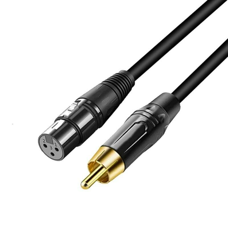 Твердый RCA-штекер на XLR-розетку, 1m