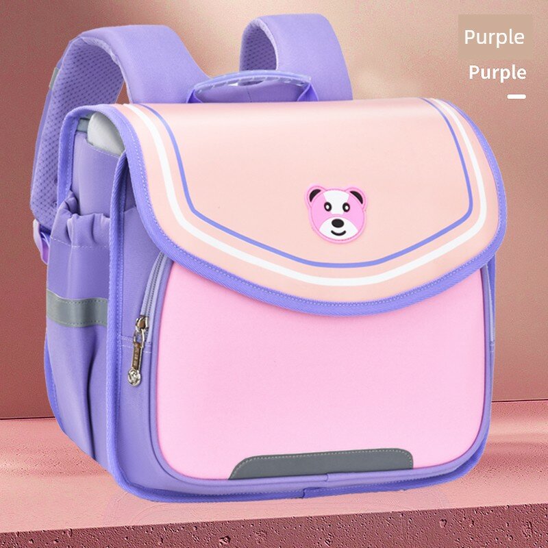 Удобный школьный рюкзак для детей 3-7 лет, детская сумка с регулируемыми ремнями, Сиреневый