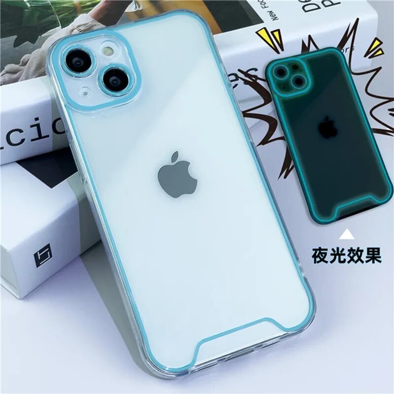Светящийся чехол для iPhone 17 Pro, Синий