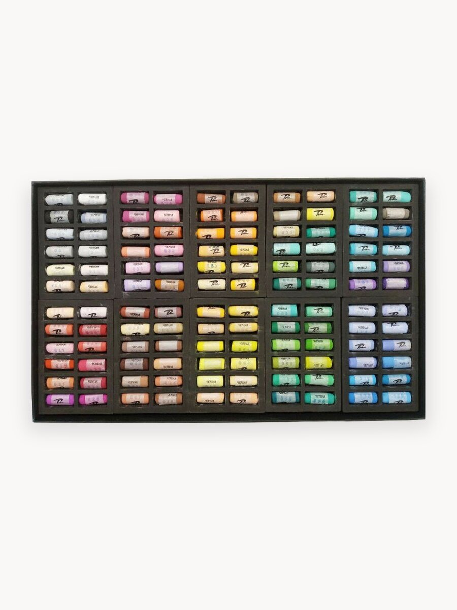 Набор Профессиональная Экстра мягкая сухая пастель ручной работы/половинки 120 цв. в карт. коробке