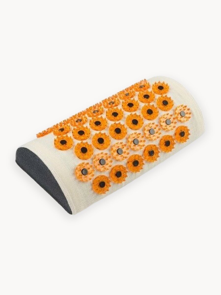 Мягкий валик для акупунктурного массажа шеи, оранжевый, Лаборатория Кузнецова