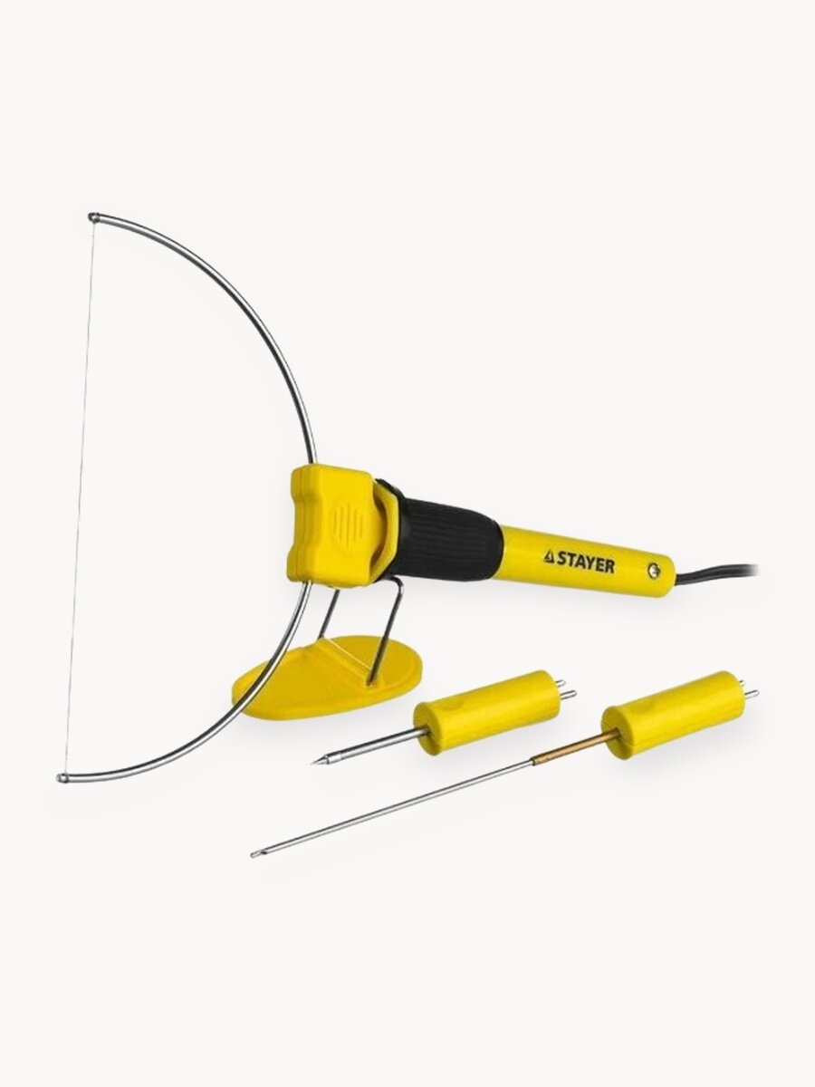 Прибор для художественной резки Stayer 7Вт, в наборе 3 насадки, аккуратный рез пенопласта+пластика, MAXterm, 45257-H3