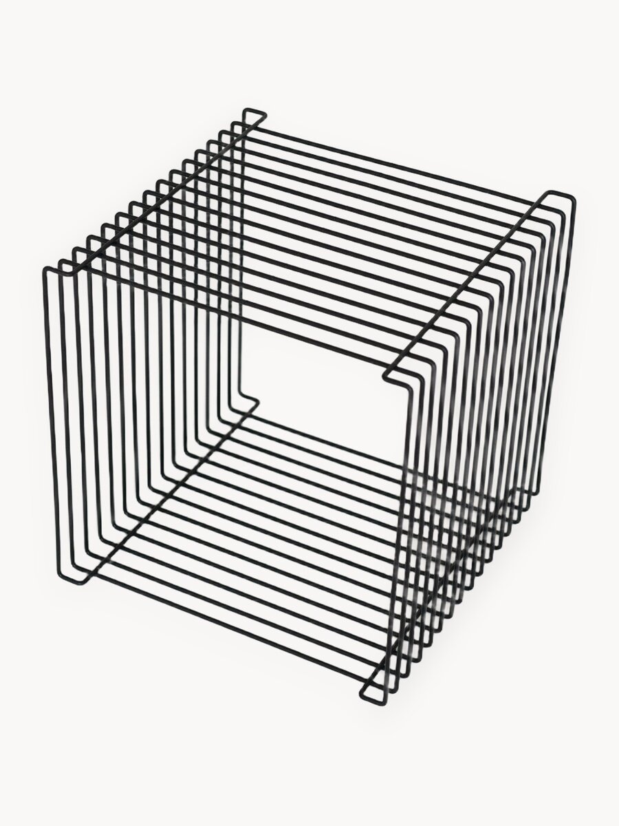 Модульный куб-стеллаж с размерами 40 х40 х40 см , цвет черный