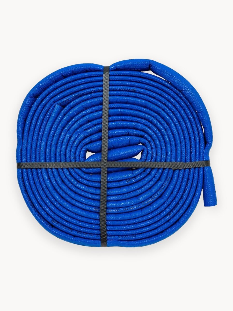 Теплоизоляция для труб K-FLEX PE COMPACT в синей оболочке 18/6 бухта 10м R060182103PECB
