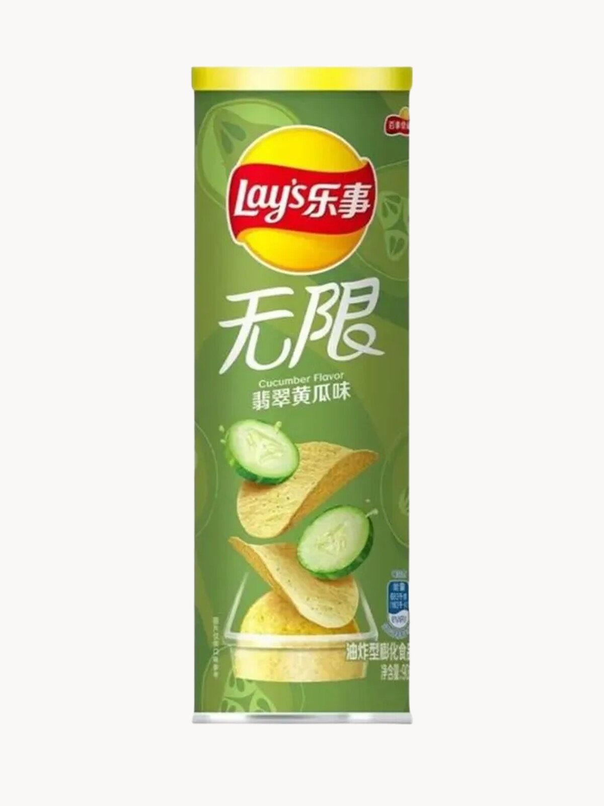 Чипсы картофельные Lay's со вкусом огурца и легкими нотками зелени 90 г, Китай