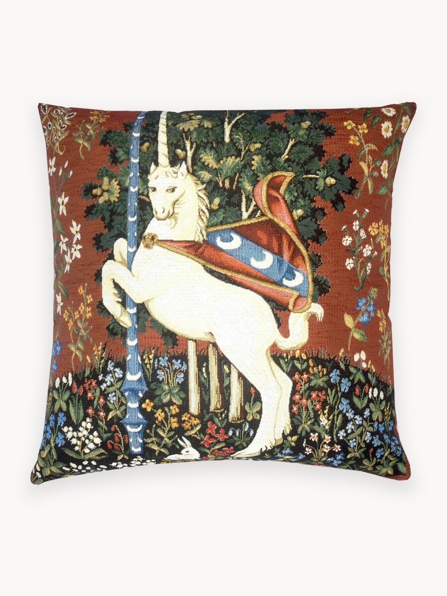 Подушка Декоративная Гобеленовая 45х45 "Волшебный лес Единорог"