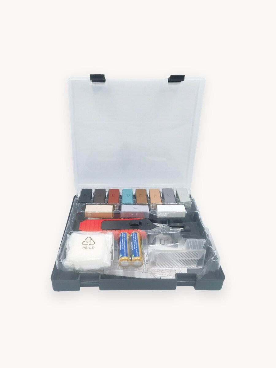 Набор для ремонта плитки и ламината, 17 предметов (11 цветов)