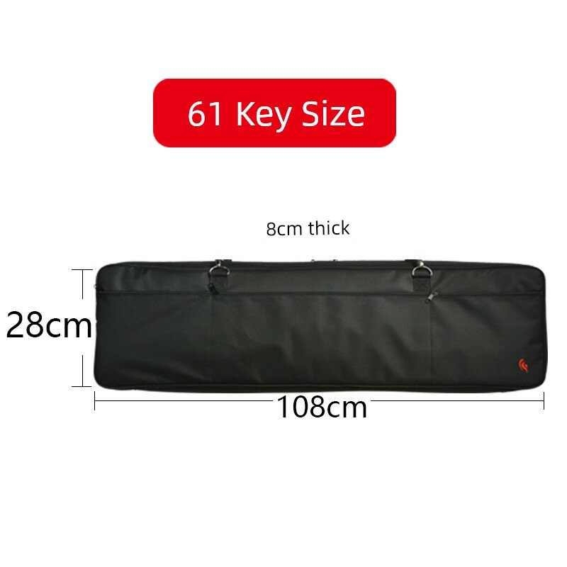 61-Клавишный MIDI-Чехол с Жестким Корпусом для Портативных Электронных Клавишных Инструментов и Синтезаторов