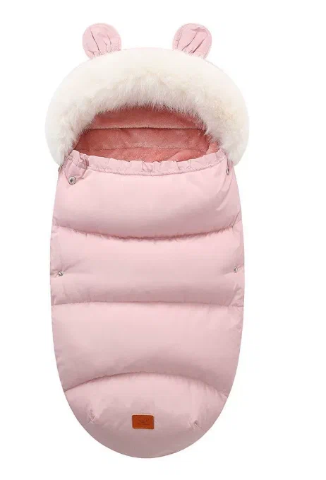 Конверт в коляску для новорожденных осень зима - Royal Felle Lory -розов