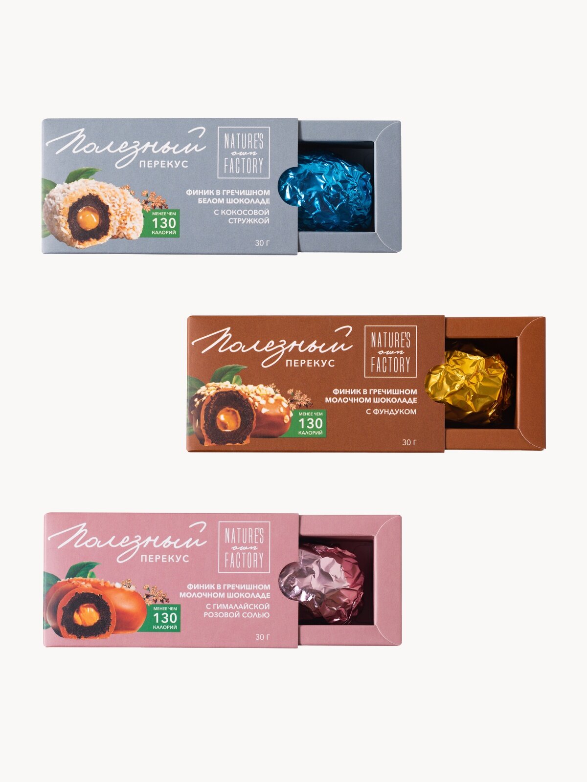 Ассорти финики в гречишном шоколаде 3*30г