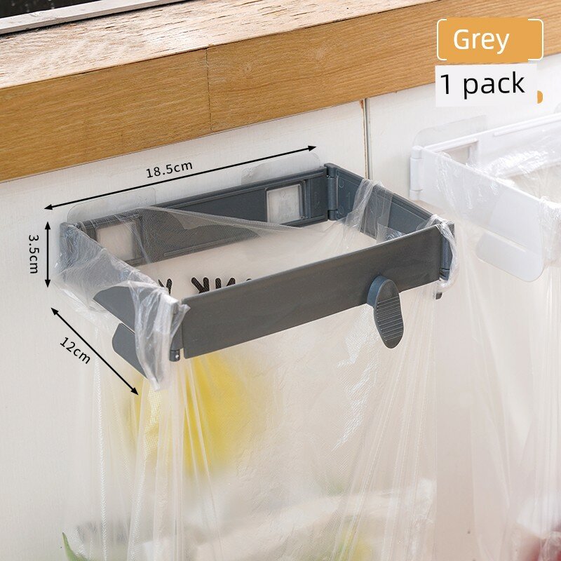 Держатель для мусорных пакетов, Кухонный органайзер для дверцы шкафа, Навесной держатель для пакетов, складная