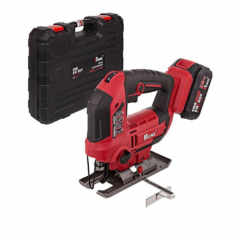 Лобзик NUMBER ONE акк. JS80/4.0-1-PRO (20В, Li-ion,1х4Ач,80/4мм,3000 ход/мин)2,55кг кейс