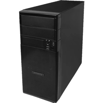 Ablecom CS-W43-12C 4-trays Workstation Chassis 2 x 5.25" drive bays 4 x 3.5" swappable HDD trays; 4-port 6 Gbps SAS/ SA