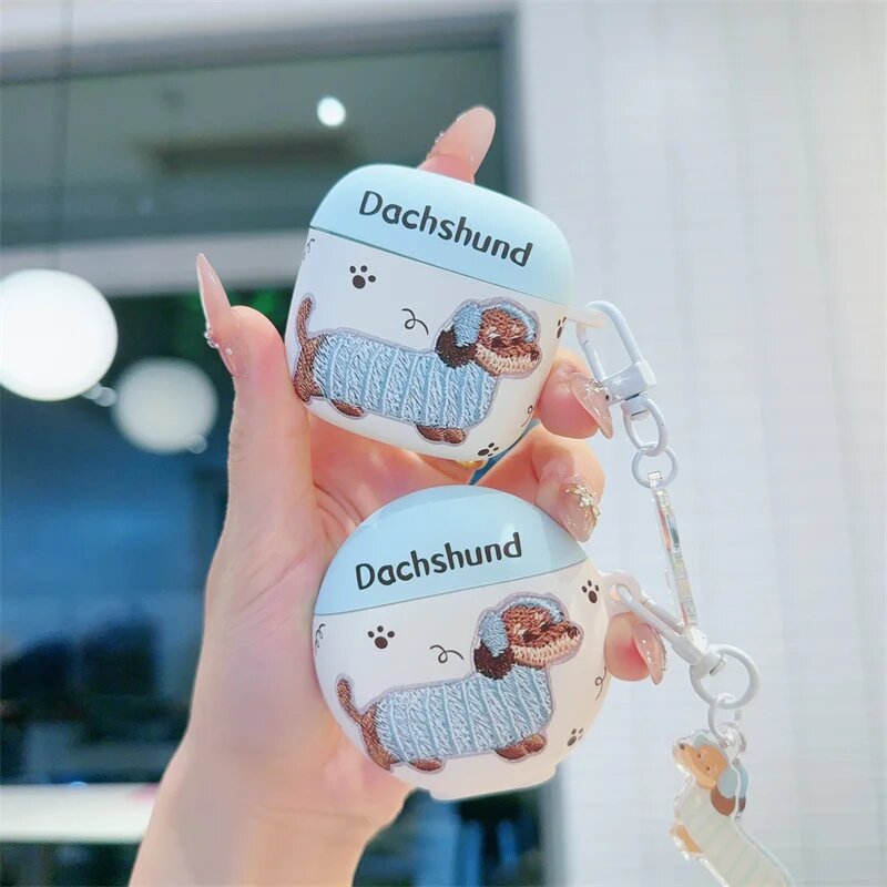 Чехол для Huawei Freebuds Pro 3 PRAYSONG FreeBuds Clip 2, Dachshund-BU