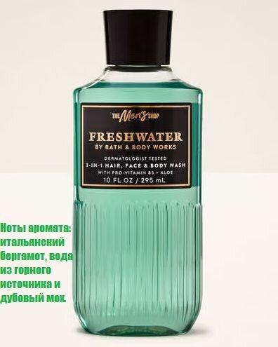 Bath and Body Works мужской увлажняющий гель для душа 3-в-1 Freshwater (295 мл)
