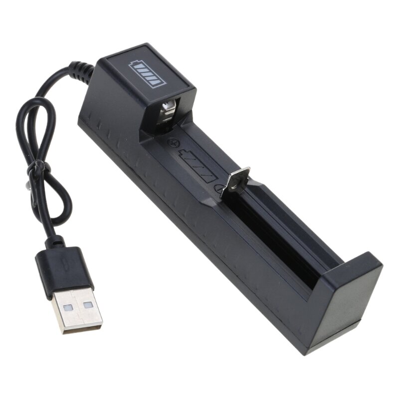 USB 3.7V Smart Charger 1CH for Rechargeable Li-ion Batteries 18650 26650 14500