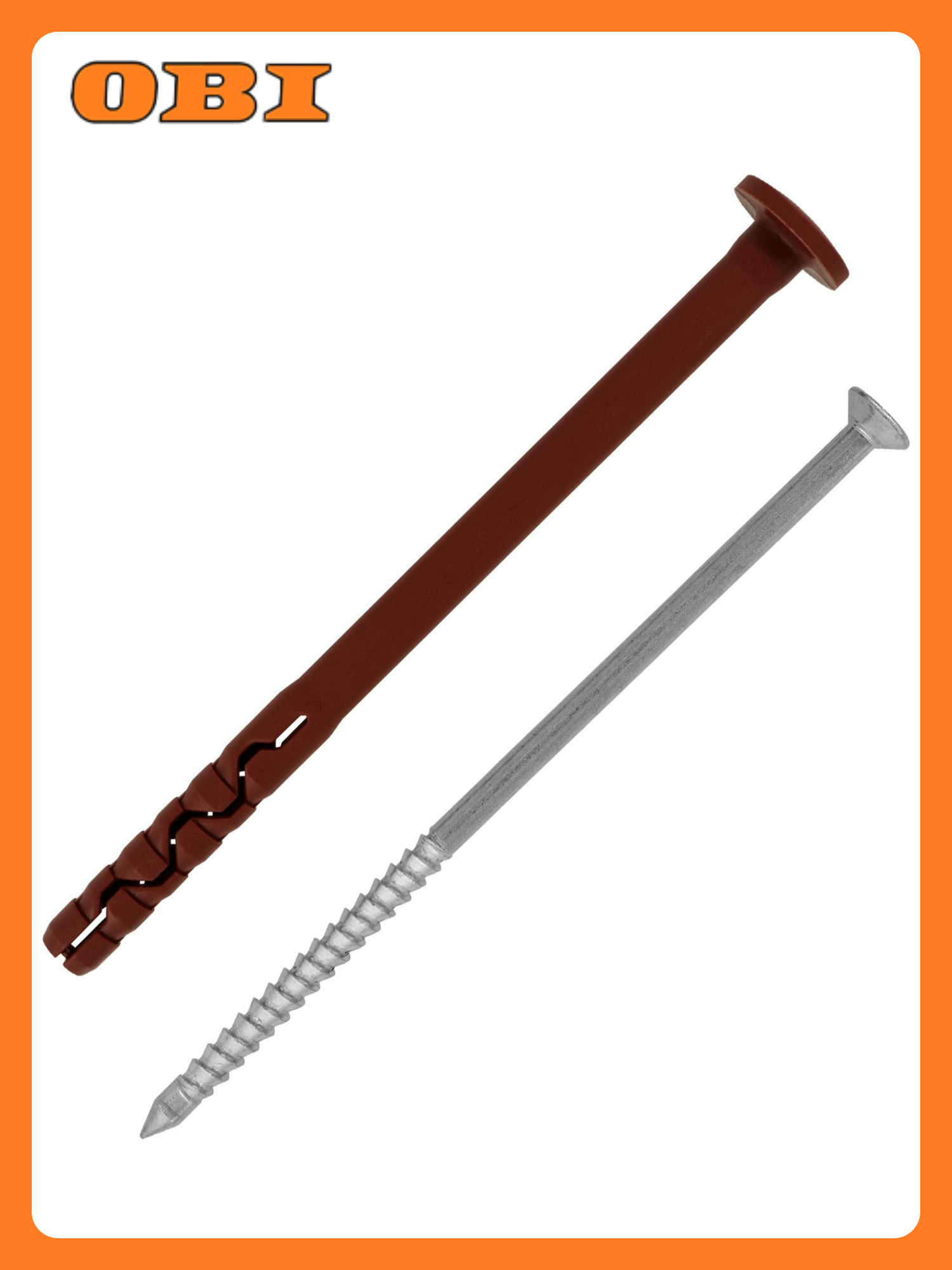 Дюбель-гвоздь усиленный нейлоновый MULTI Pro F грибовидный бортик 8x120 мм 10 шт