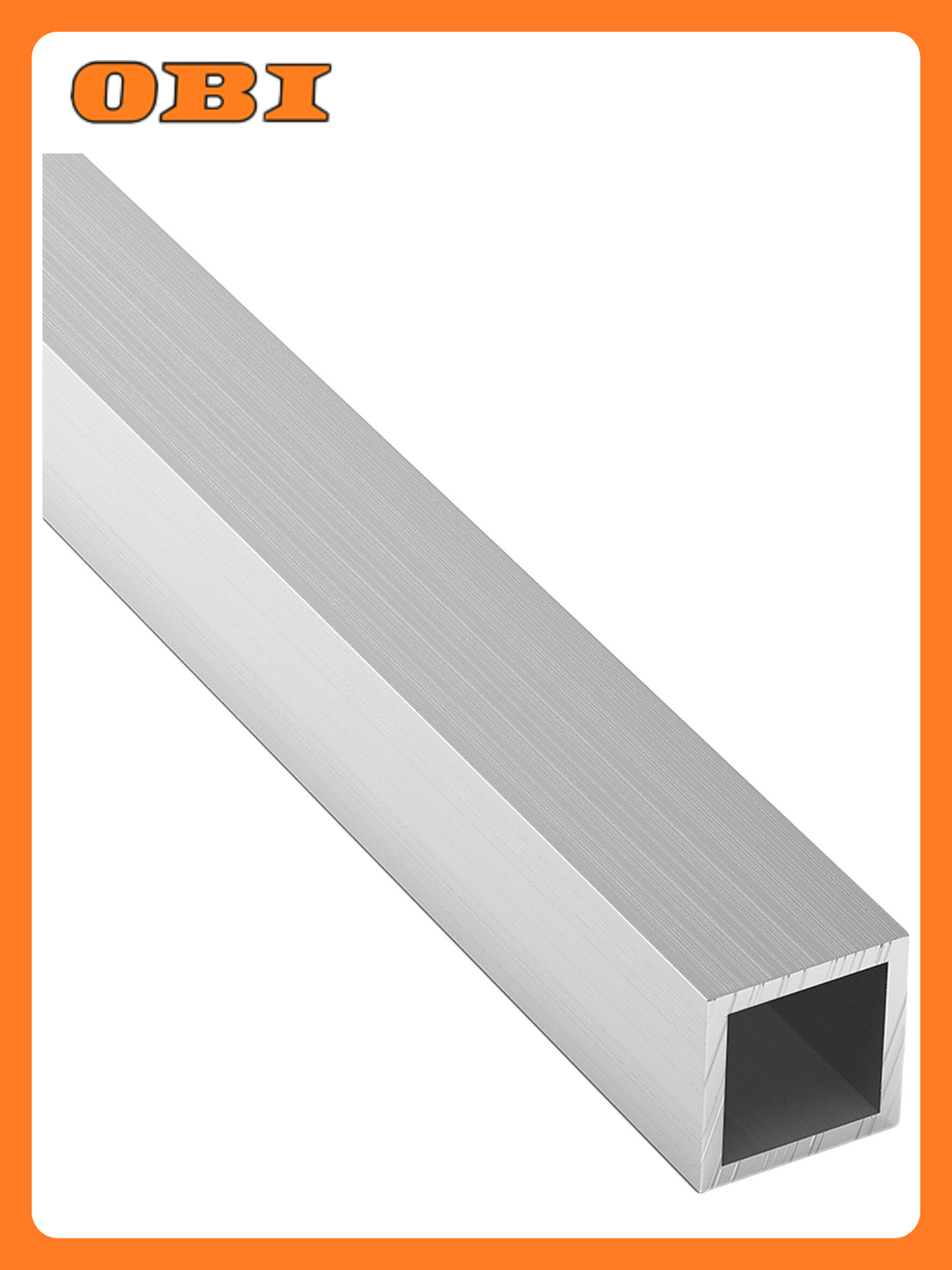 Труба Лука, алюминиевая, квадратная, серебристая, 1,5x15x15x1000мм