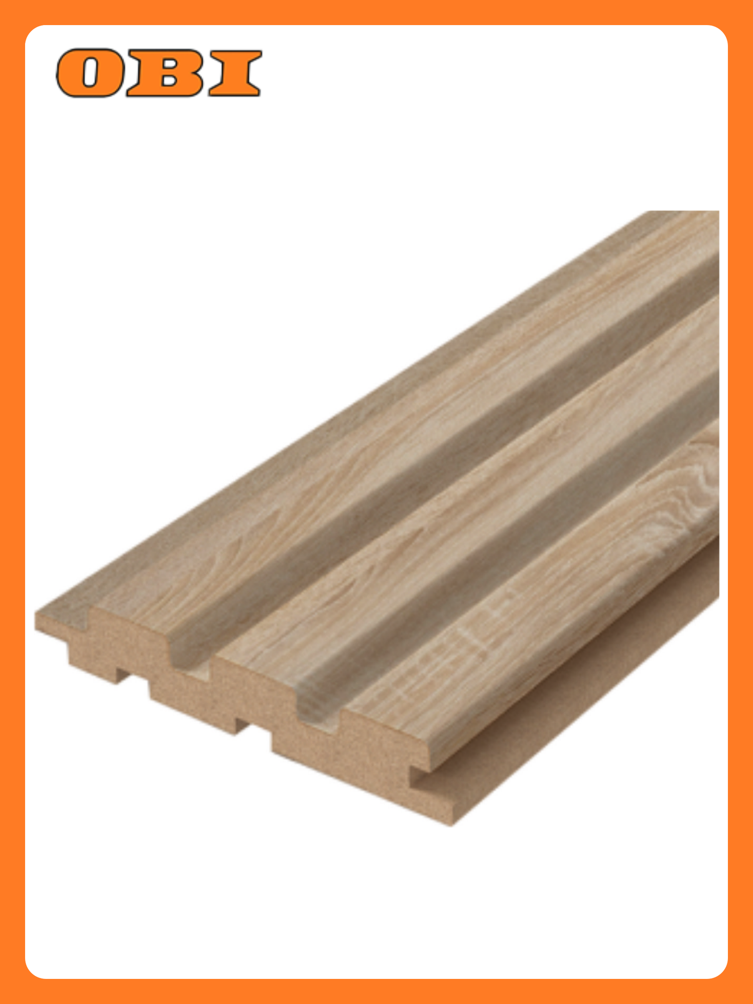 Панель Стеновая Реечная МДФ Stella Beats Standart Дуб Сонома 2700x119x16 мм