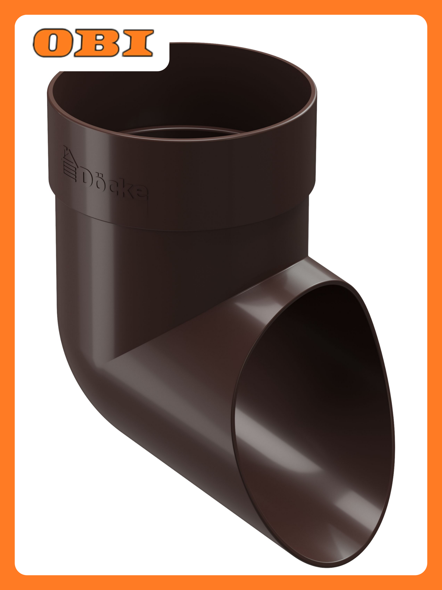 Наконечник трубы DOCKE, ПВХ, диаметр 120 мм, темно-коричневый