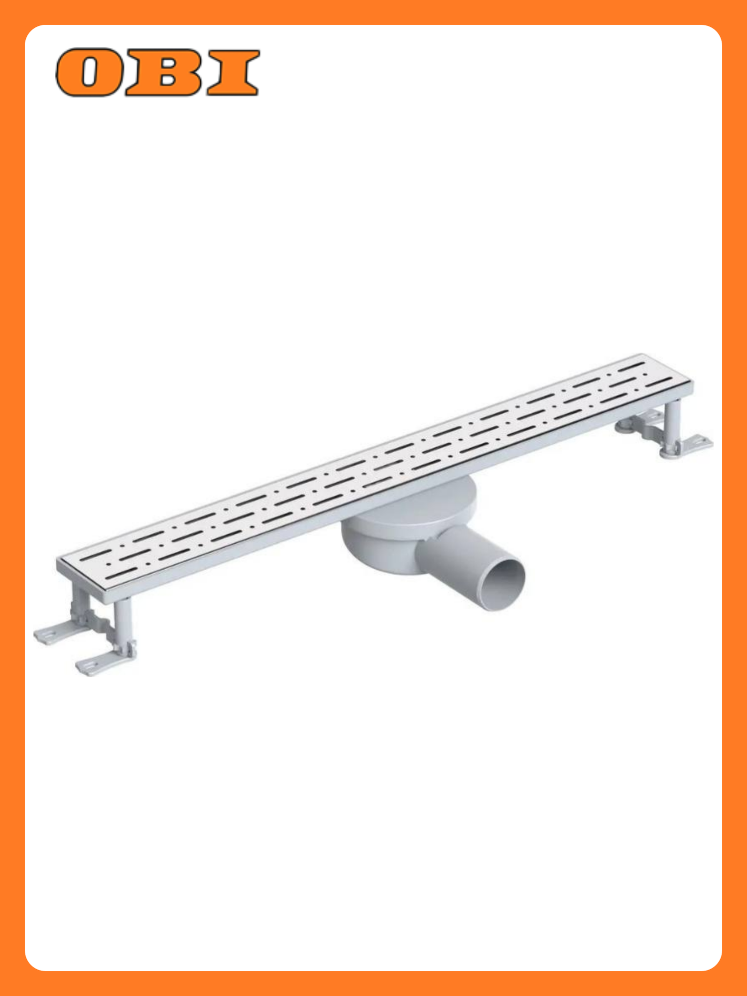 Трап для душа с мокрым затвором LEBENSART Yenisey 400 мм пластик серый