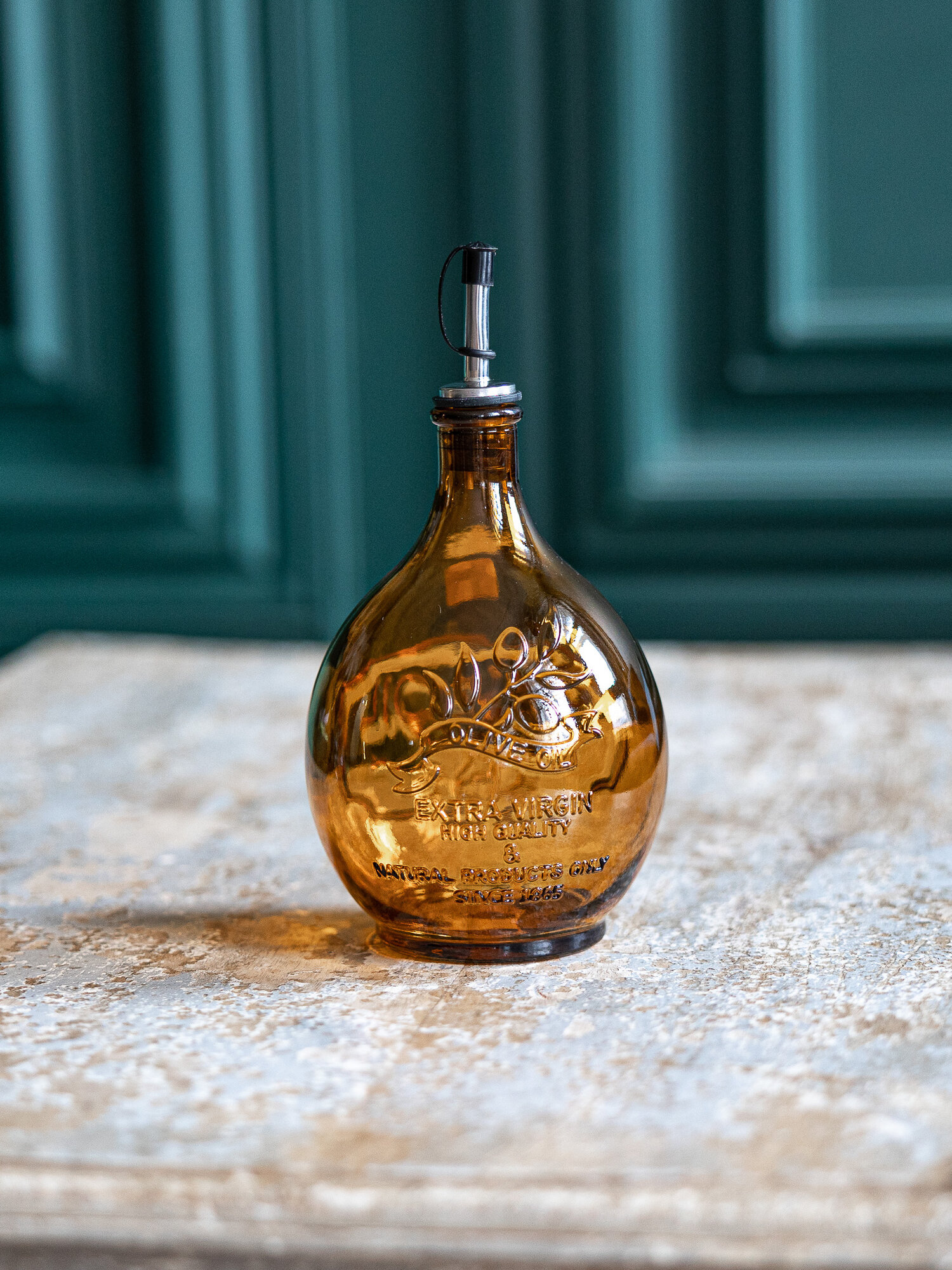 Бутылка для оливкового масла с дозатором стеклянная San Miguel, 1000 мл Цвет: темно-зеленый