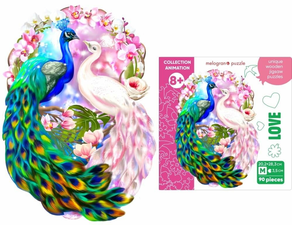 Melograno Пазл Любовь, 90 деталей, 20*28,3 см МиксM2/Любовь